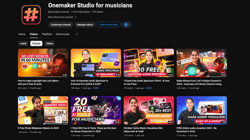 How to create a Music Visualization video with Onemaker.io